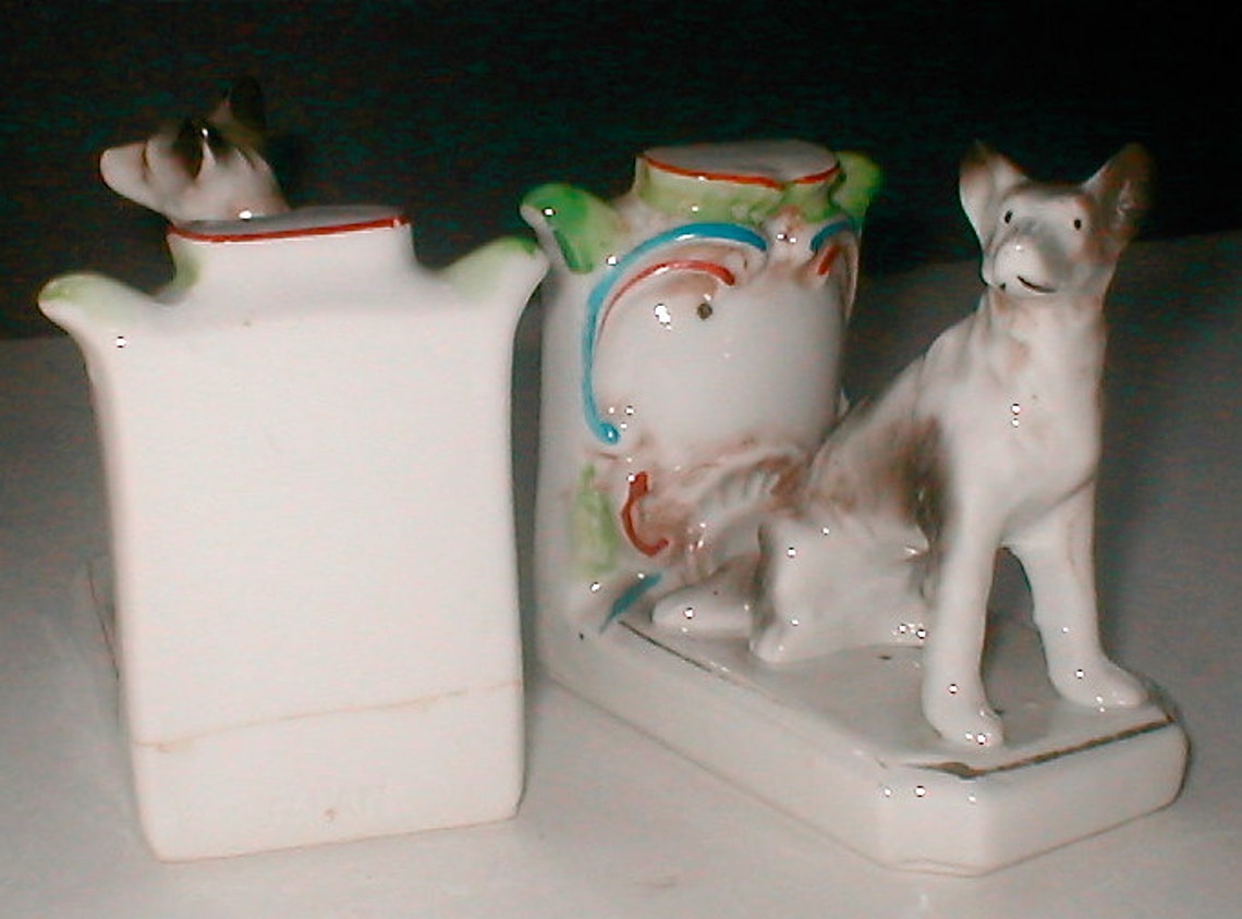 Porcelain German Shepherd Bookends Made in Japan Dog - Etsy