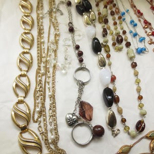 11 Necklaces From 1990s - Beaded - Pendants - Chains - Complete ...