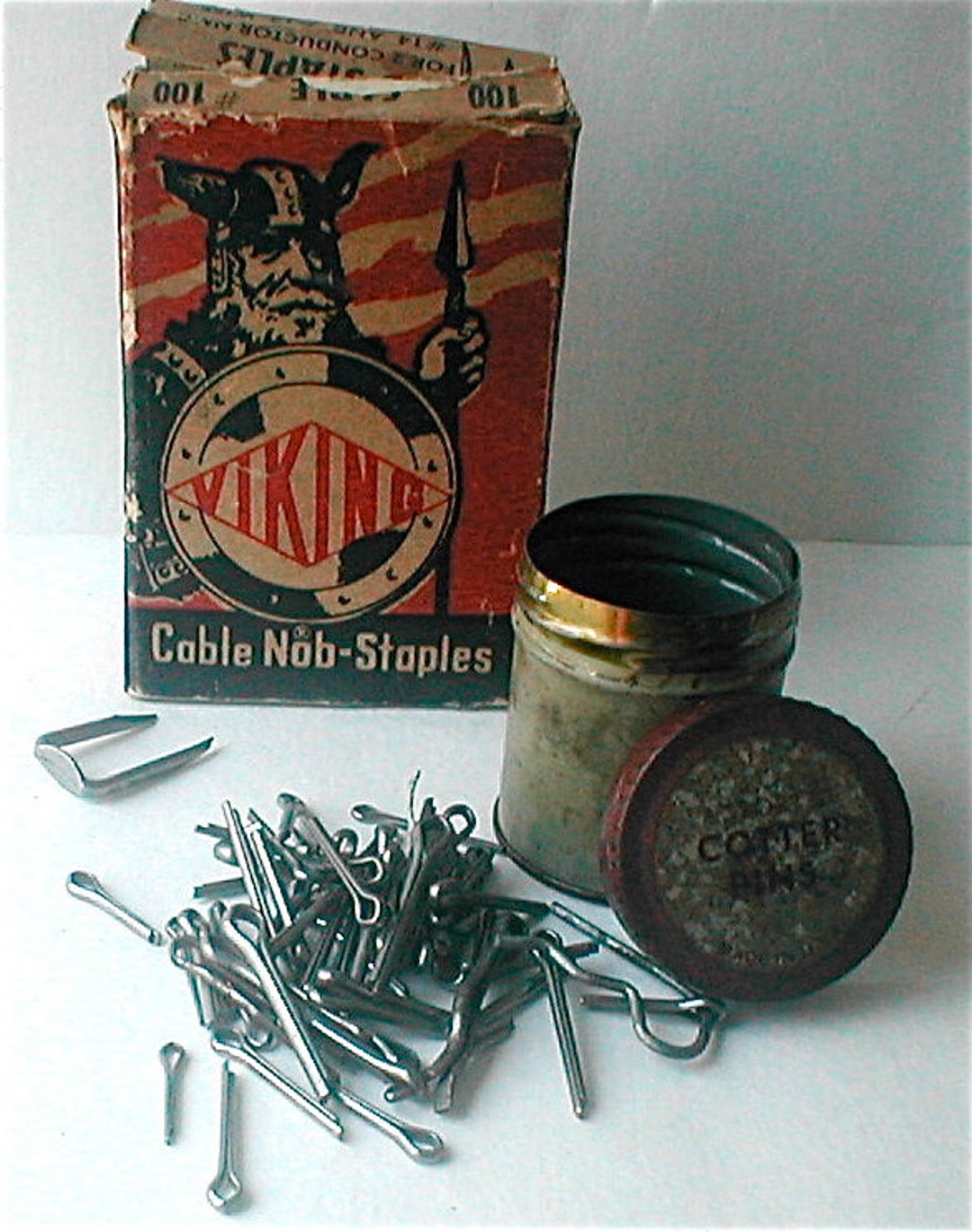 Viking Nob Staples and Cotter Pins Vintage 50s Hardware Supplies Dad's ...