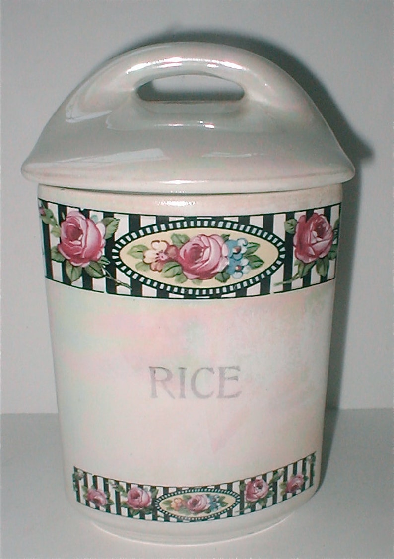 Vintage Czech Rice Cannister Ceramic China Kitchenware | Etsy