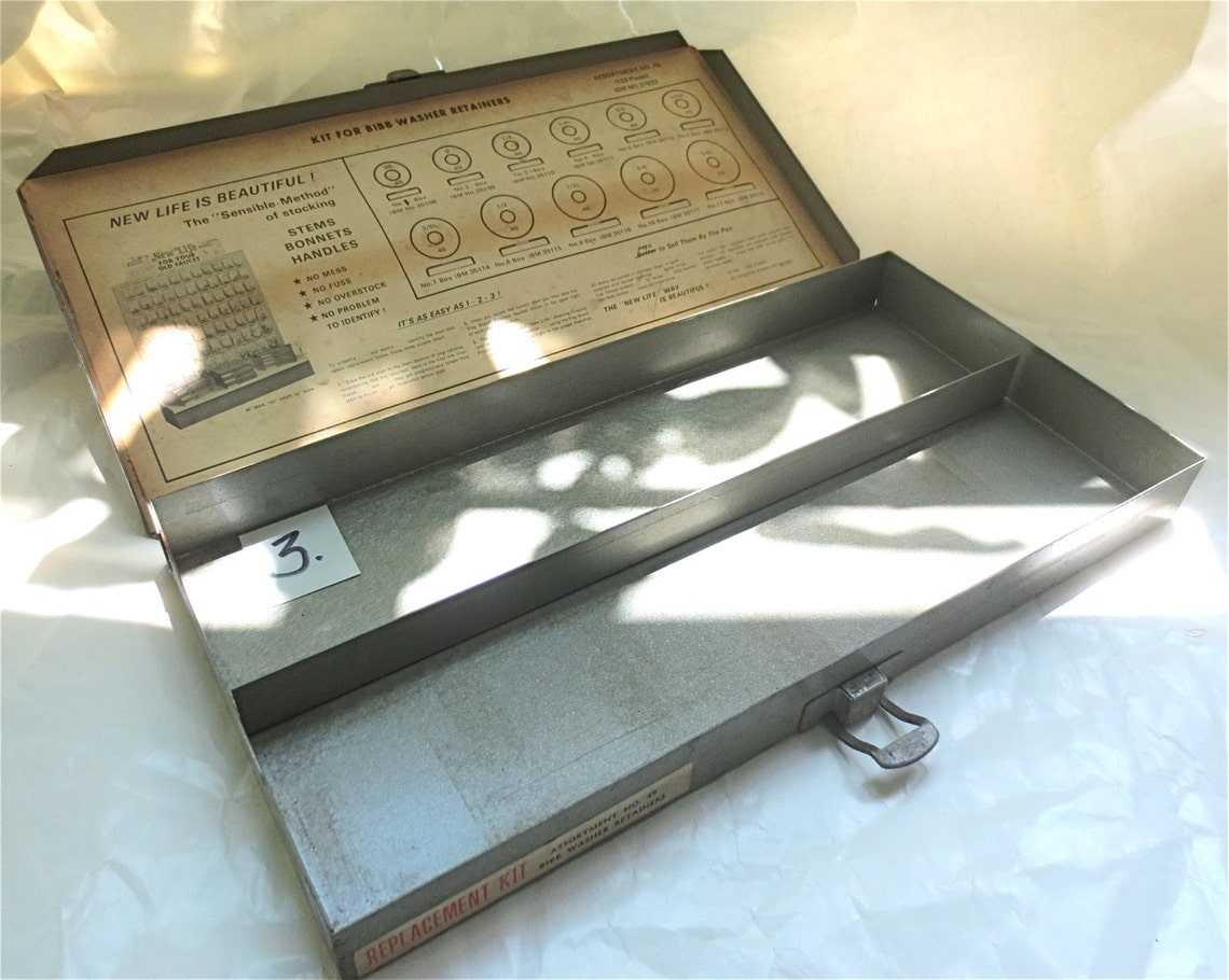 No. 3 Hardware Shop Metal Parts Box Bibb Washer Retainers - Etsy