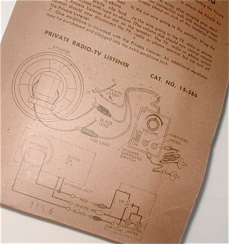 Tandy Company Innovative Device - Listen to Your Radio or TV PRIVATELY ...