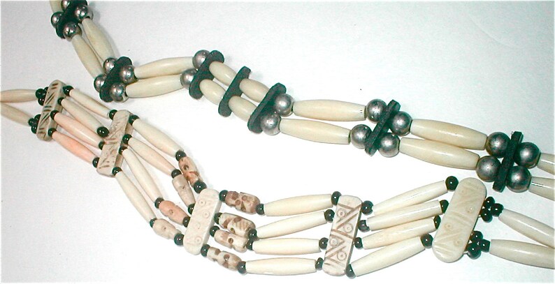 Native American Bone Pipe Bead Necklaces Choker Length Classic - Etsy