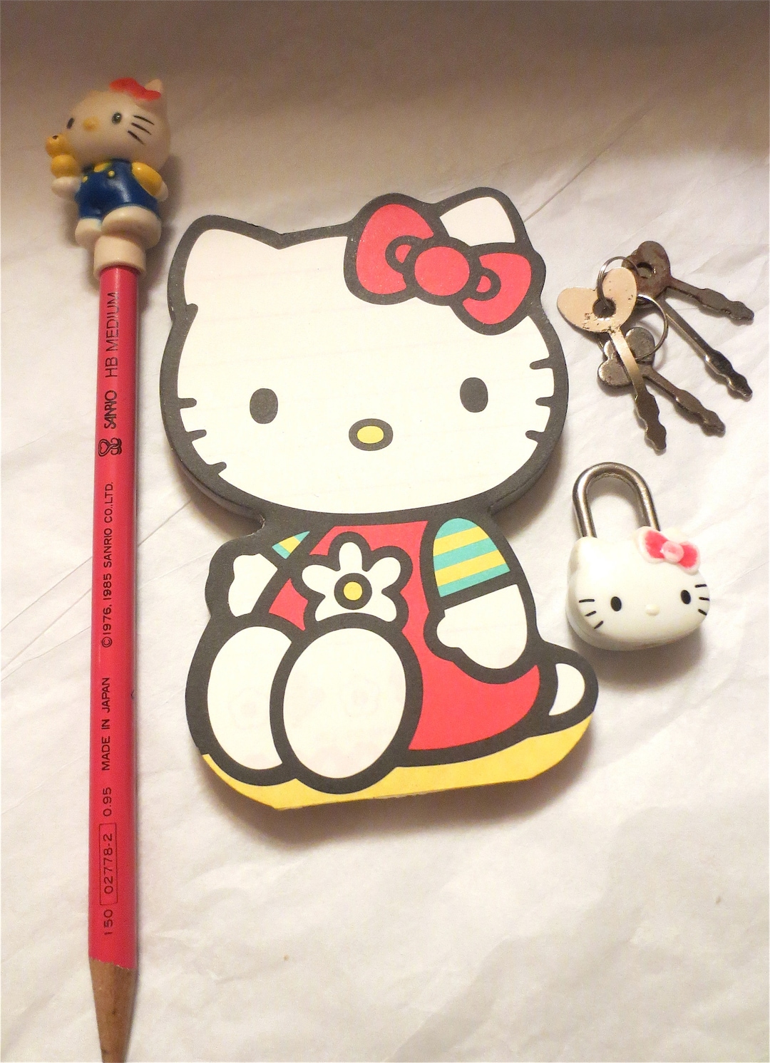 Vintage Hello Kitty Bundle - Set of 3 - Notepad - Lock With Keys ...