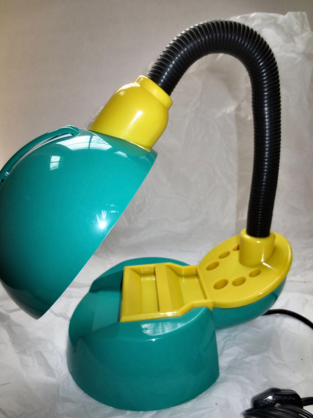 Memphis Style Desk Lamp and Organizer - Gooseneck - Vintage Early 1990s ...