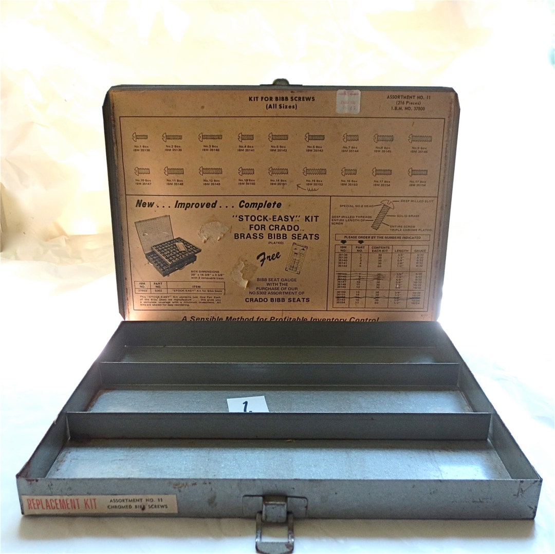 Hardware Shop Metal Parts Box No. 1 - Jess-rite Kit for Bib Screws All ...