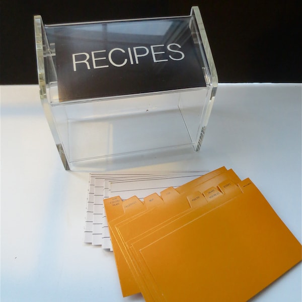 Acrylic Recipe Box - Etsy