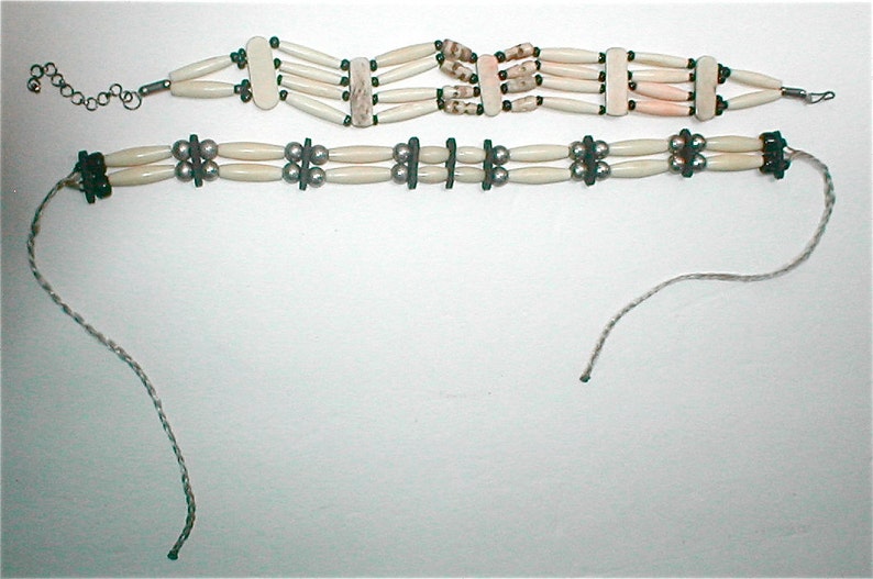 Native American Bone Pipe Bead Necklaces Choker Length Classic - Etsy
