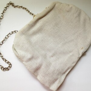 Bejeweled Linen Purse - Kiss Frame Structure - Vintage 1962 - Gold Tone ...