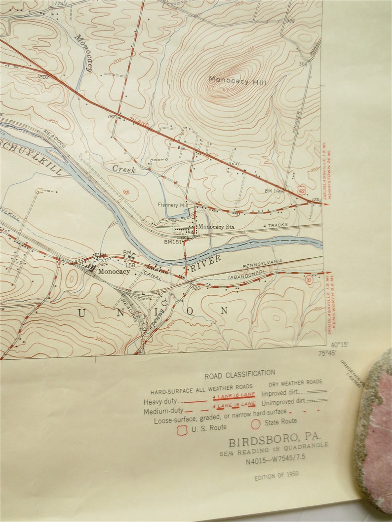 1956 Birdsboro Quadrangle Ordnance Map - Birdsboro in Pennsylvania ...