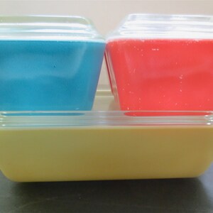 Pyrex Primary Colors Set of 4 - All Dishes Have Lids - Colorful Oven to ...
