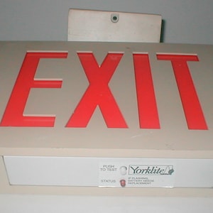 Industrial Exit Sign Wired for Light Vintage 80s - Etsy