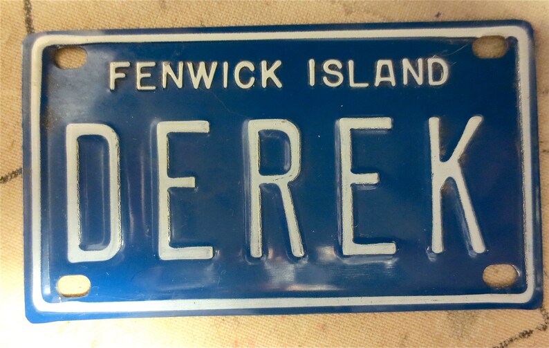 Derek Name Plate Bike License Plate Bike ID Plate Fenwick - Etsy