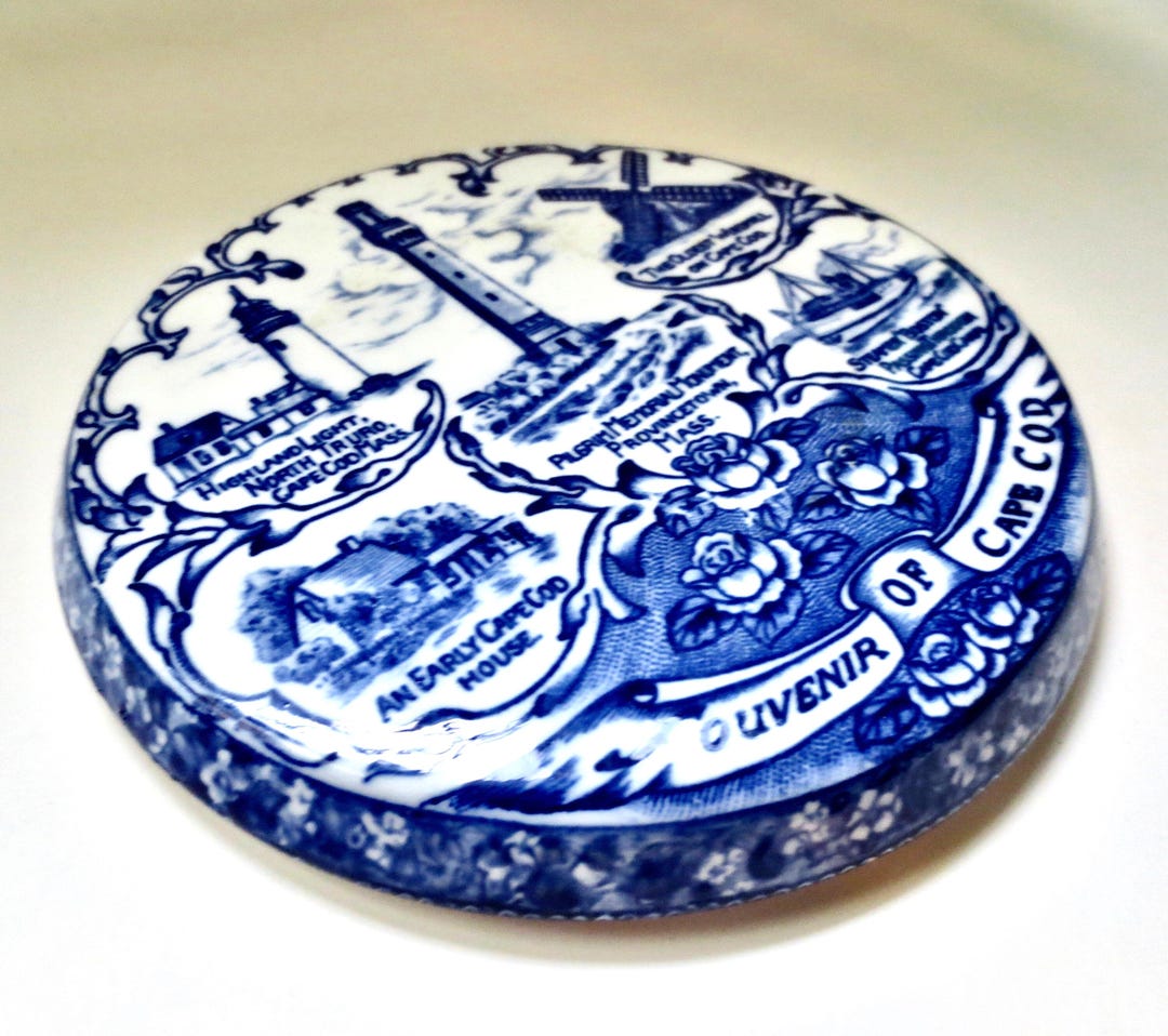 Vintage Cap Cod Souvenir - Hotplate Trivet - Heavy China Ceramic Hot ...