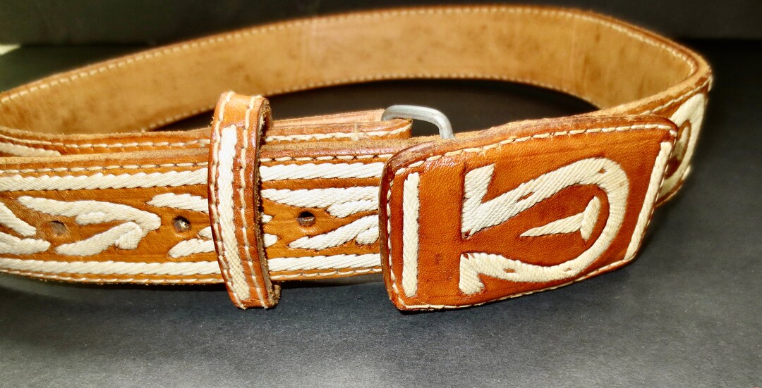 Mexican Piteado Belt Mariachi Belt Vintage 1980s Charro Embroidered ...