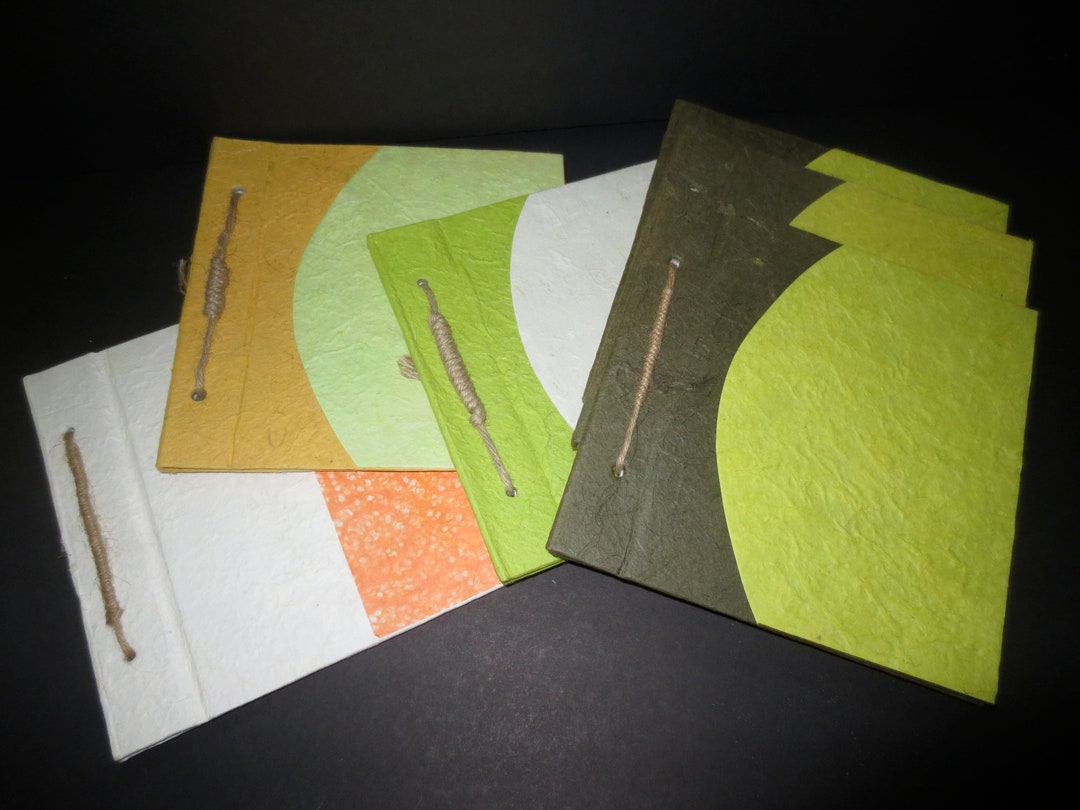 Washi Paper Covered Blank Books - Bound With Jute - Mid Weight ...
