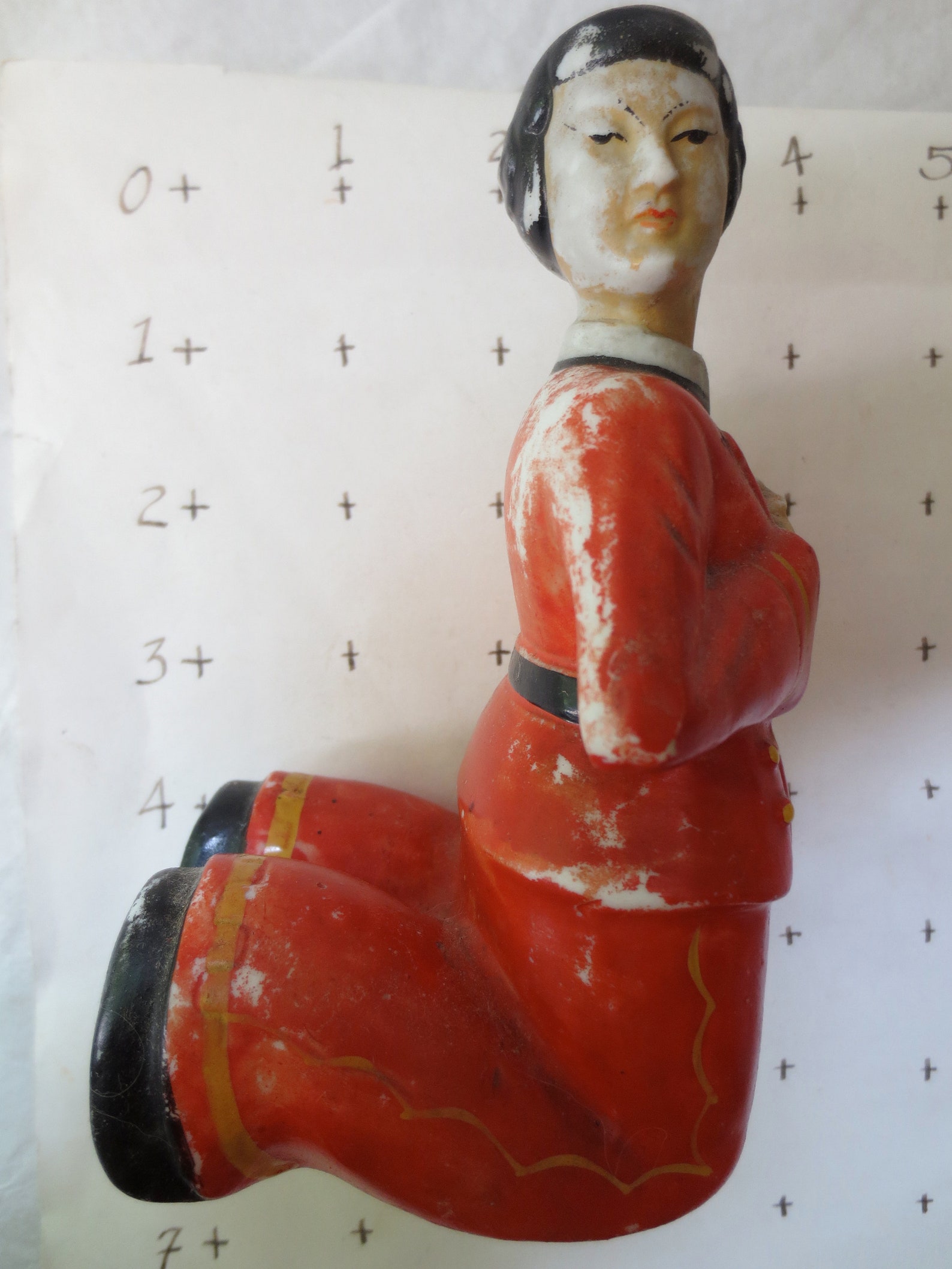Vintage Porcelain Chinese Maiden Unusual Asian Figurine - Etsy