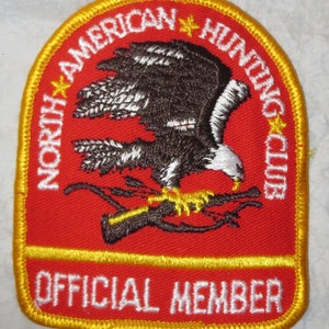 North American Hunting Patch - Vintage Hunting Hat Patch - Embroidered ...