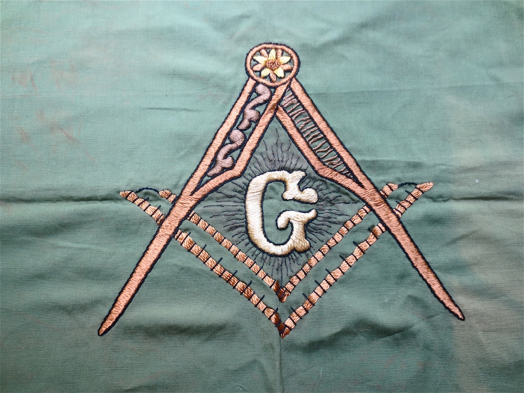 Freemason Art - Antique Royal Society Embroidery - Finished Embroidery ...