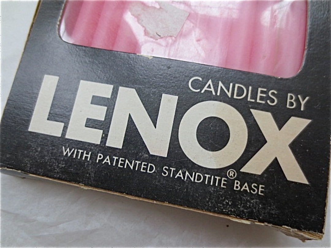 Vintage Lenox Box of 12 Pink Tall Skinny Candles - 16 " Tall - Old Rose ...
