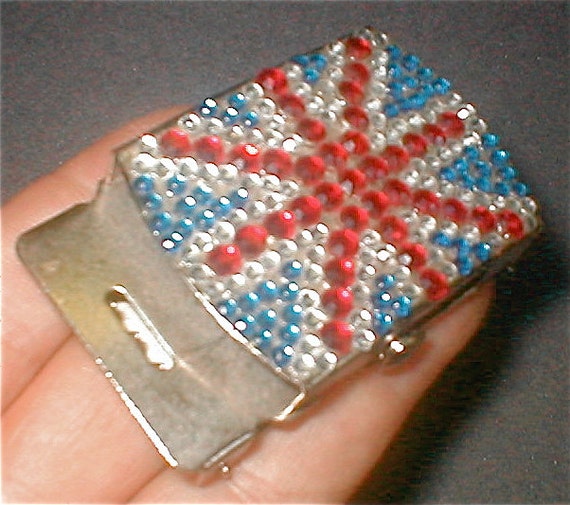 Union Jack Flag Belt Buckle Rhinestone Bling British … - Gem
