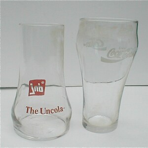 7-UP the Un Cola and Coke Glass Set of Two Brilliant Ad Campaign - - Etsy