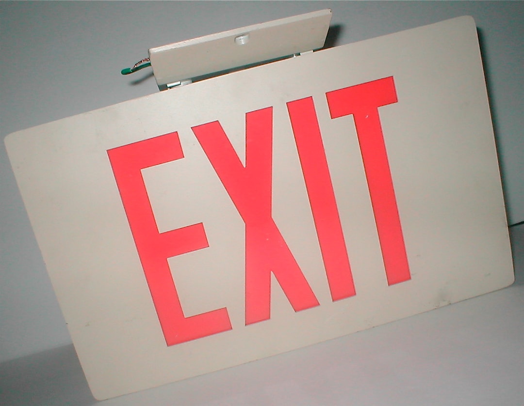 Industrial Exit Sign Wired for Light Vintage 80s - Etsy