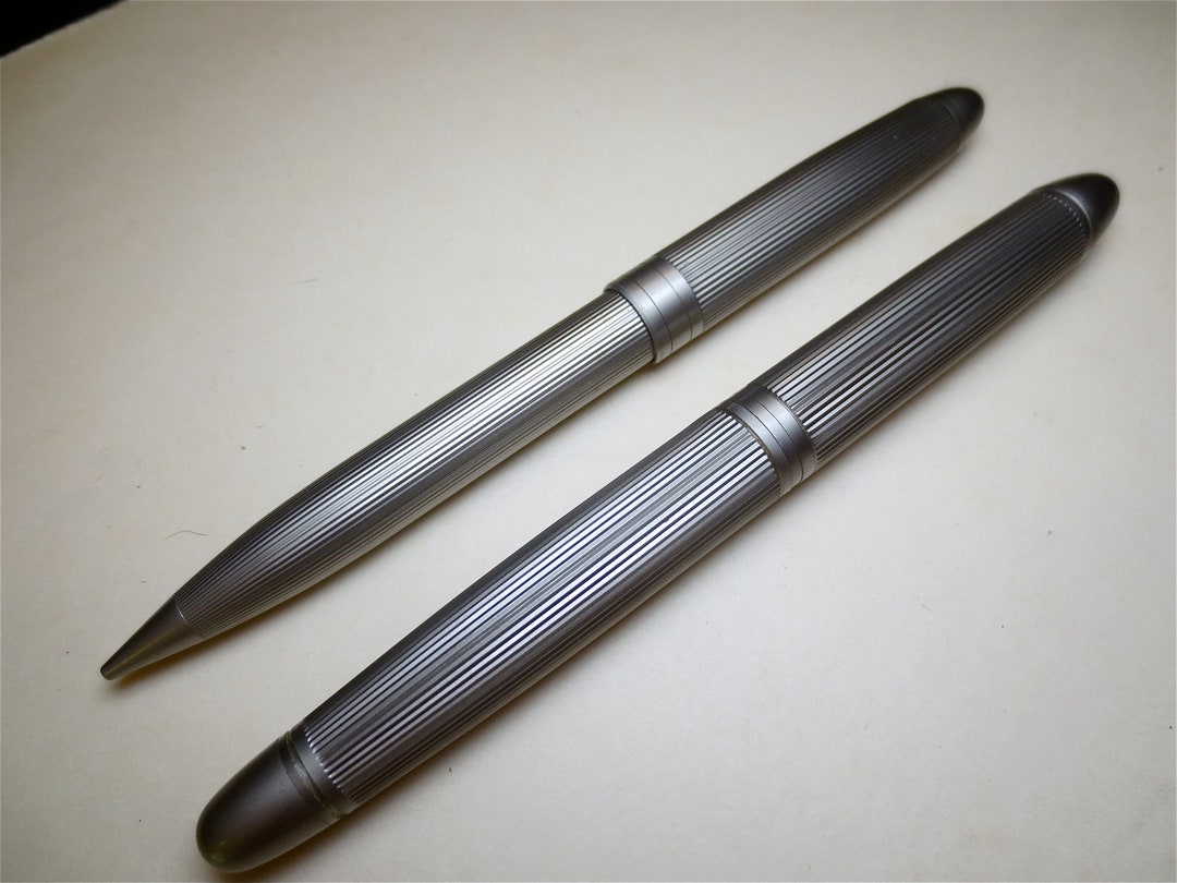 Zeppelin Silver Pen and Pencil Set - Vintage 1990s - Etsy