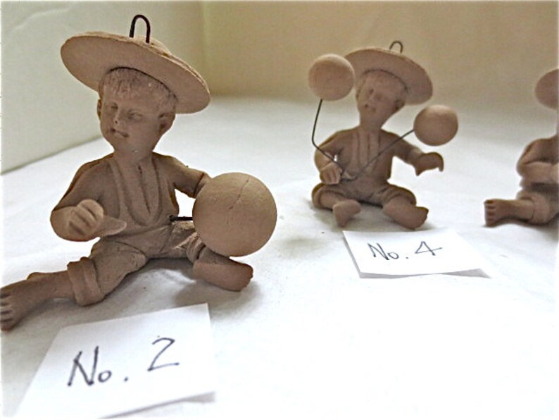 Terra Cotta Boys Vintage With Balls and Drums - Italian Ceramic ...