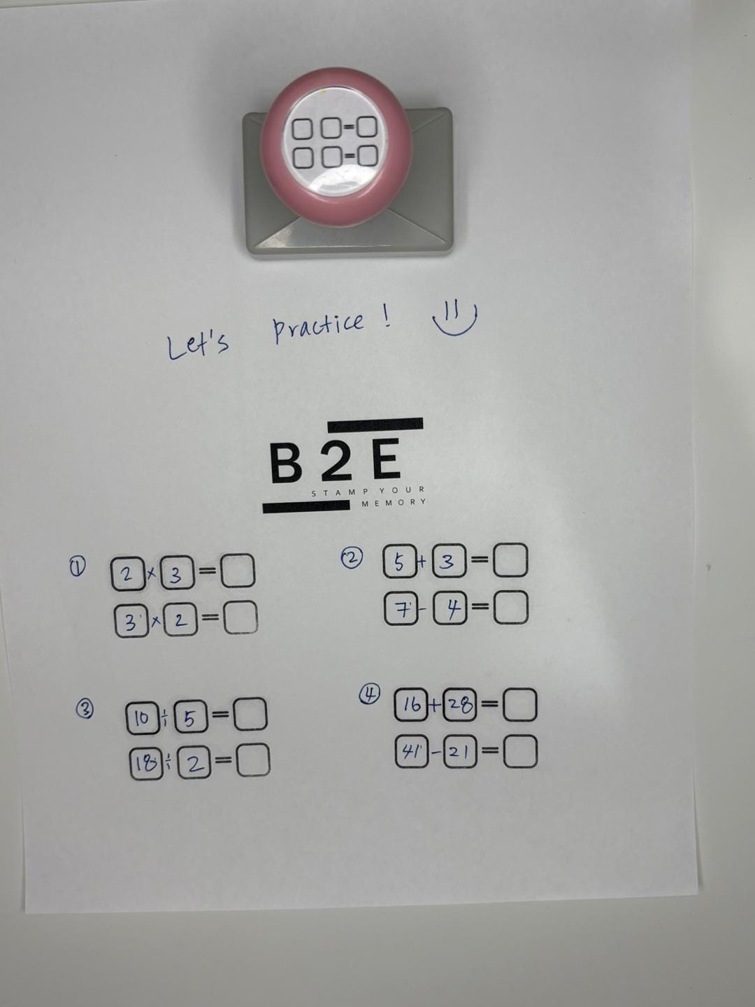 Kids Math Stamp – Practice Algebra With Fun Educational Rubber Stamp - Etsy