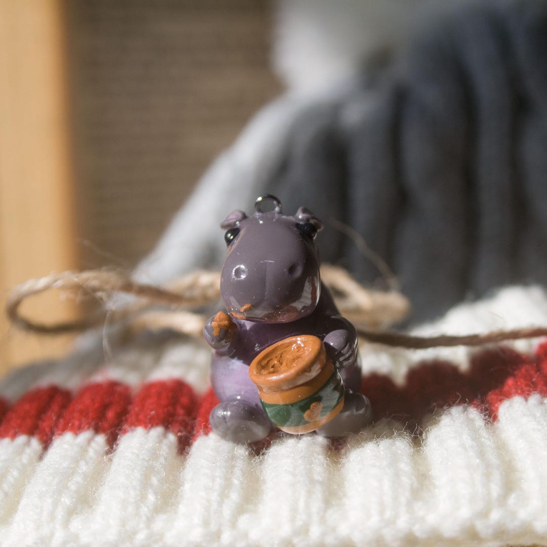 House Hippo Keychain / Phone Charm / Desk Friend - Etsy