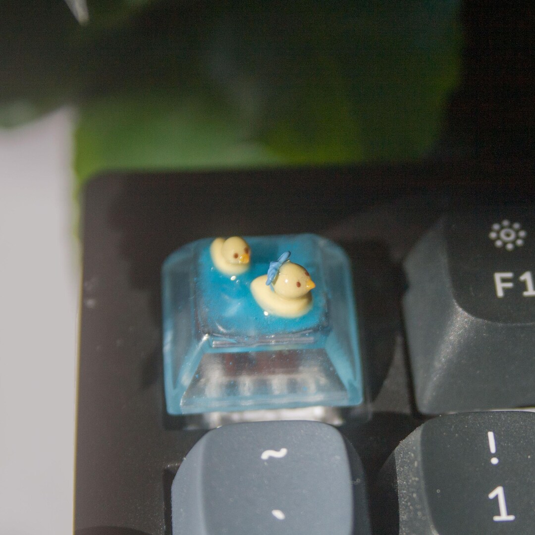 Cute Ducks in a Pond Artisan Keycap | Spring Cottagecore Keycap - Etsy