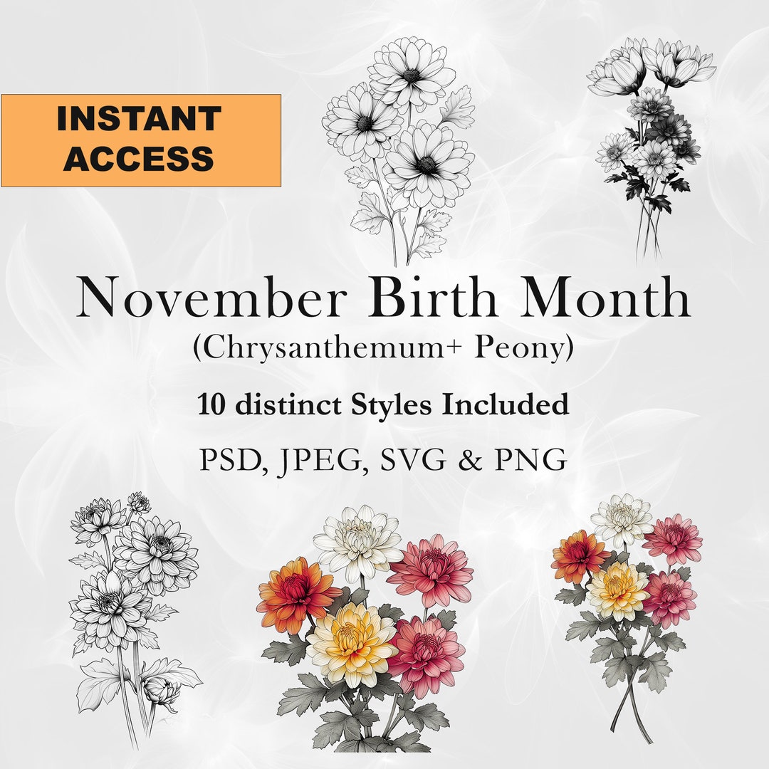 Birthmonth Flower SVG | Flower Svg | Birth Flowers | Floral Files ...