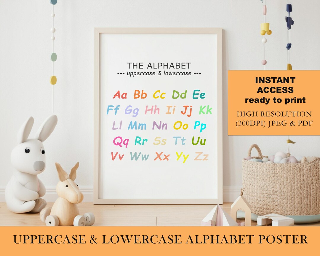 Alphabet Poster Classroom I Printable ABC Chart, Alphabet-poster Print ...