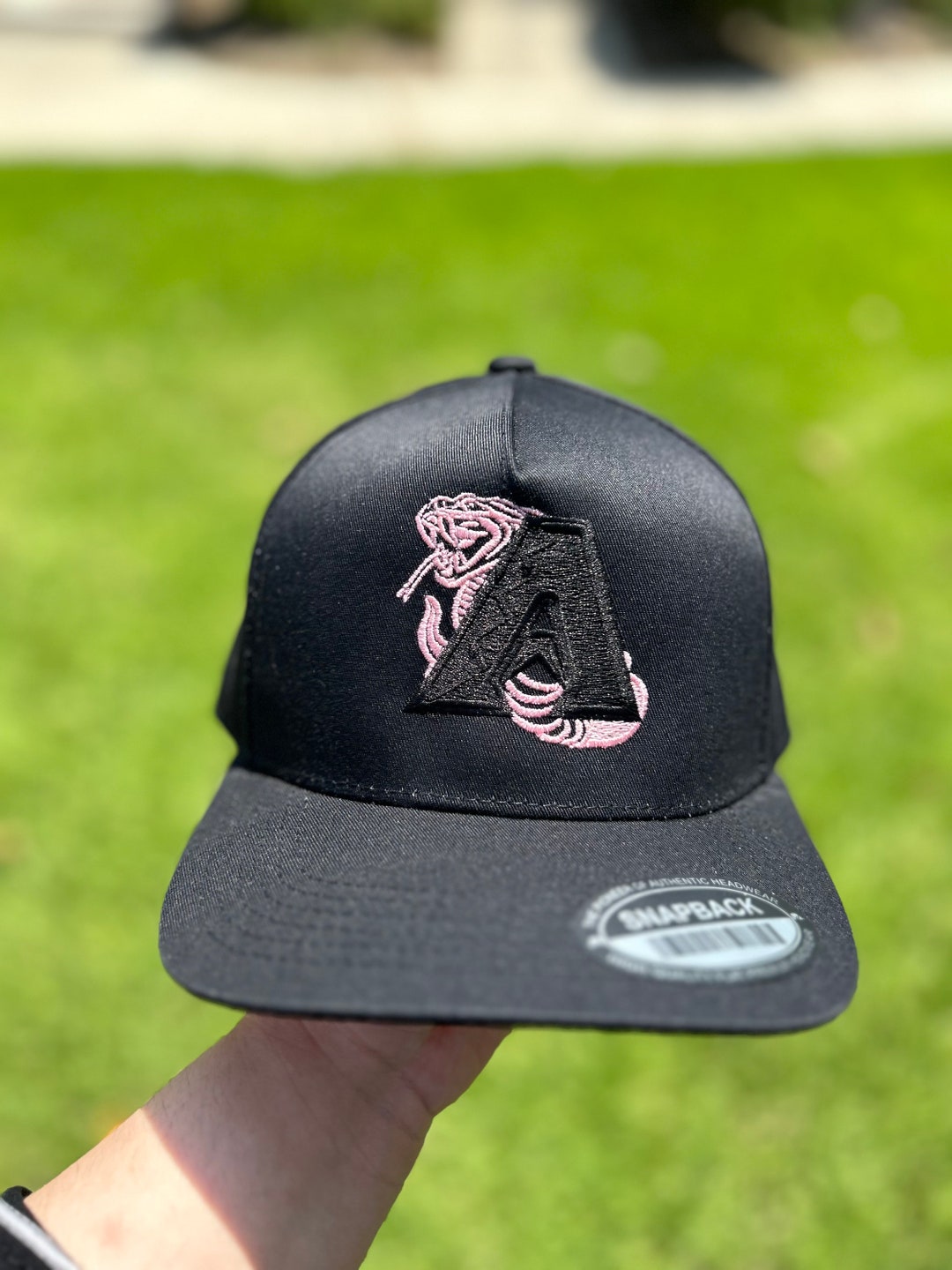 Embroidered Arizona Diamondbacks 'A' With a Pink Snake Wrapped Around ...