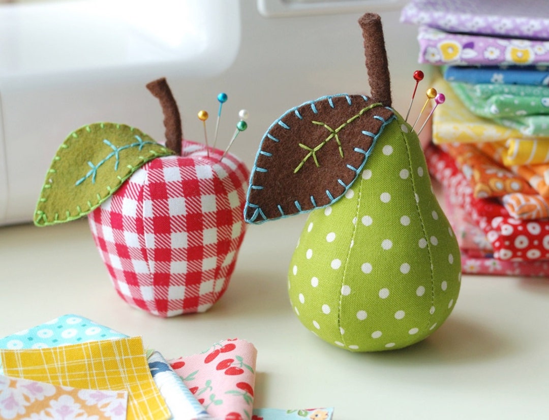 PDF Sewing Pattern Bundle for Scrappy Apple and Pear Pincushions - Etsy