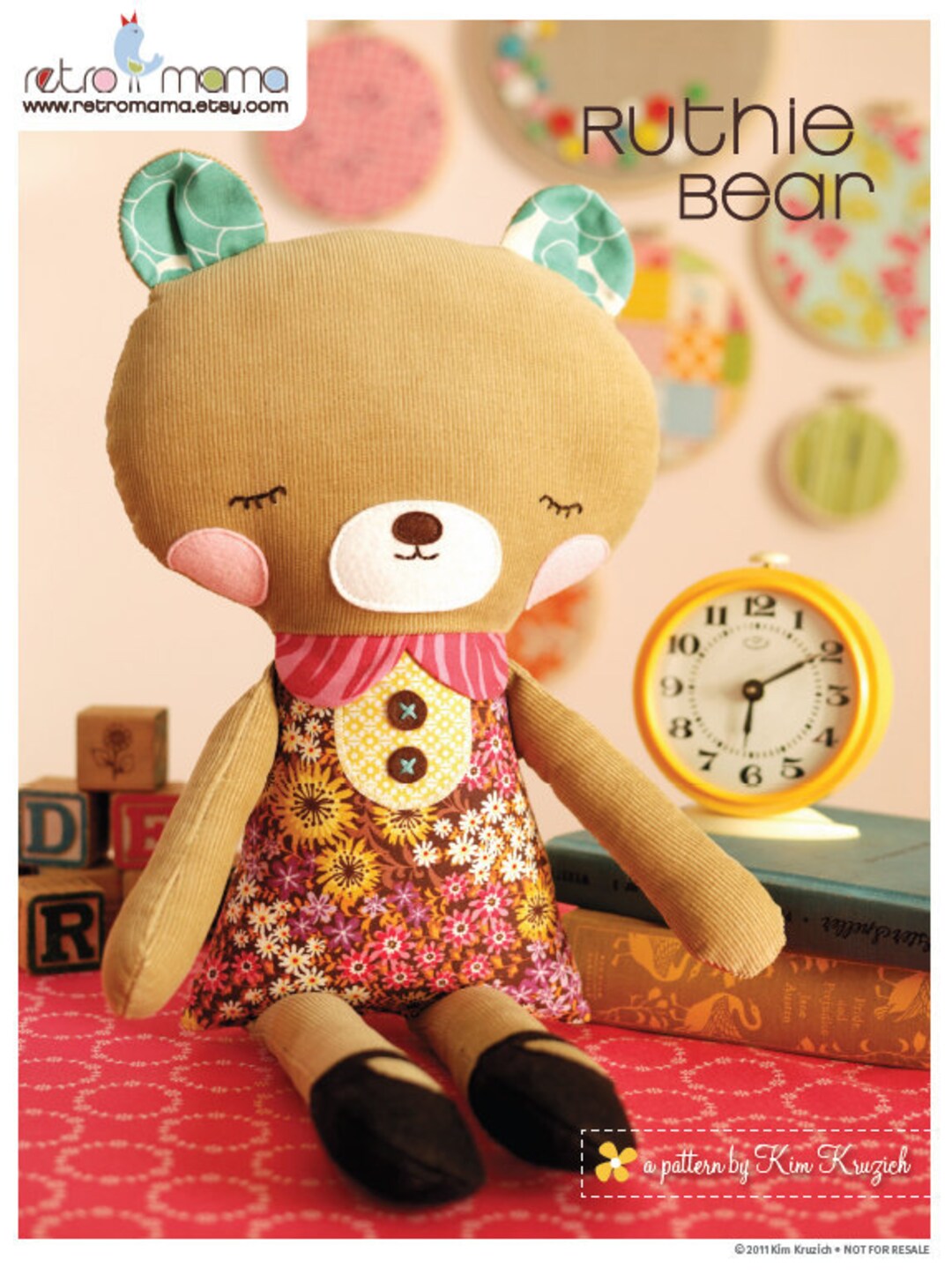 Bear Sewing Pattern - PDF Sewing Pattern Ruthie Bear - Stuffed Animal ...
