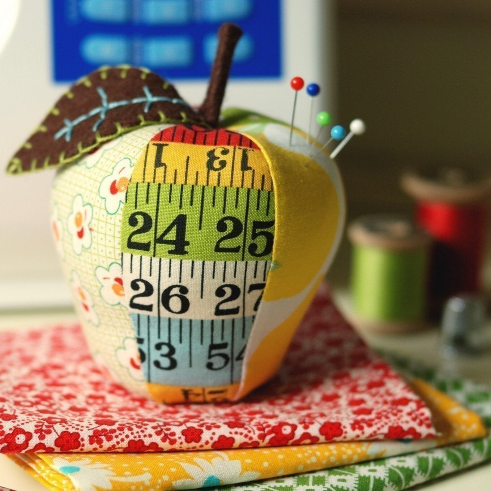 PDF Sewing Pattern for Scrappy Apple Pincushion and Ornament - Etsy ...