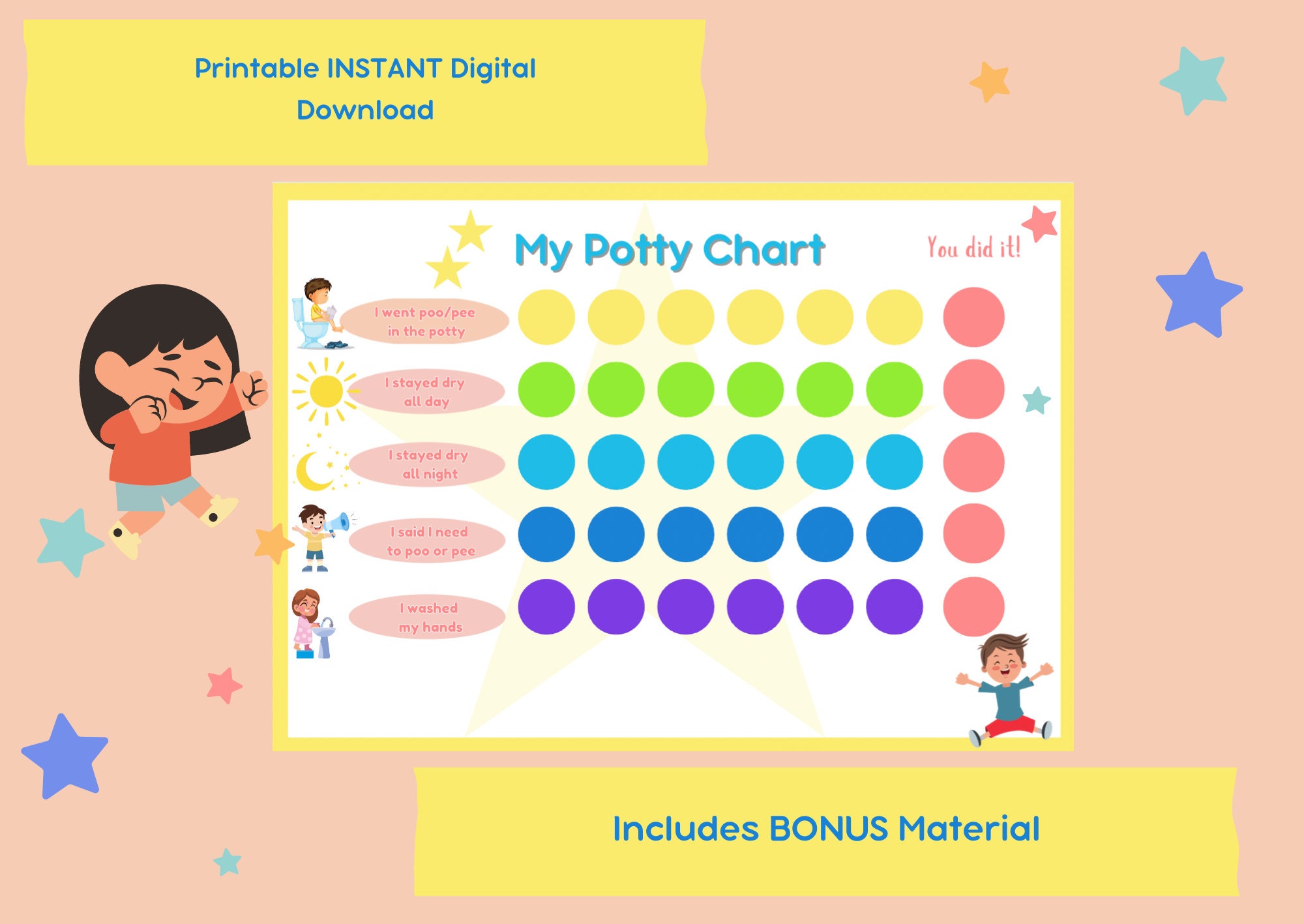Potty Training Chart - Etsy
