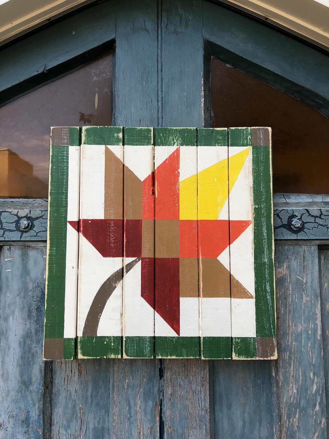 Barn Quilt Maple Leaf - Outdoor Art - Wood Sign - Door Hanger ...