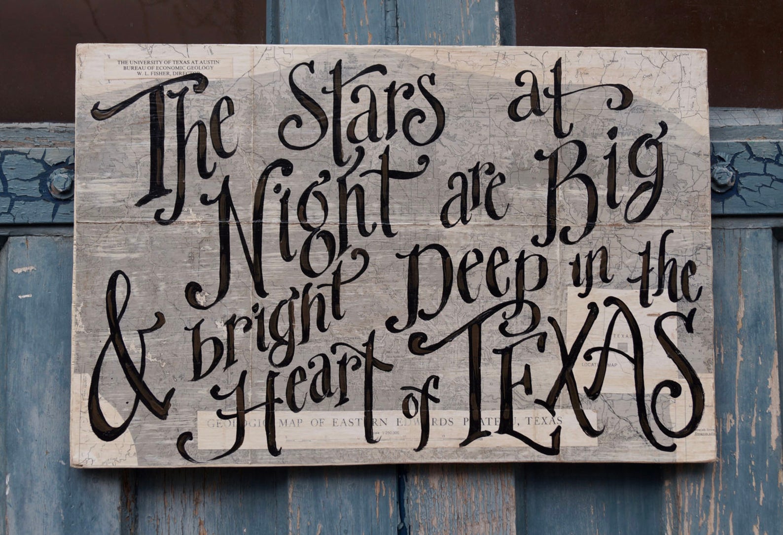 Deep in the Heart of Texas Sign - Map - Fathers Day - Texas - Big Bend ...