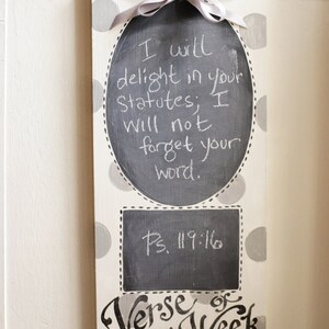 Verse of the Week Chalkboard Polkadot Greige Bible Verse Scripture ...