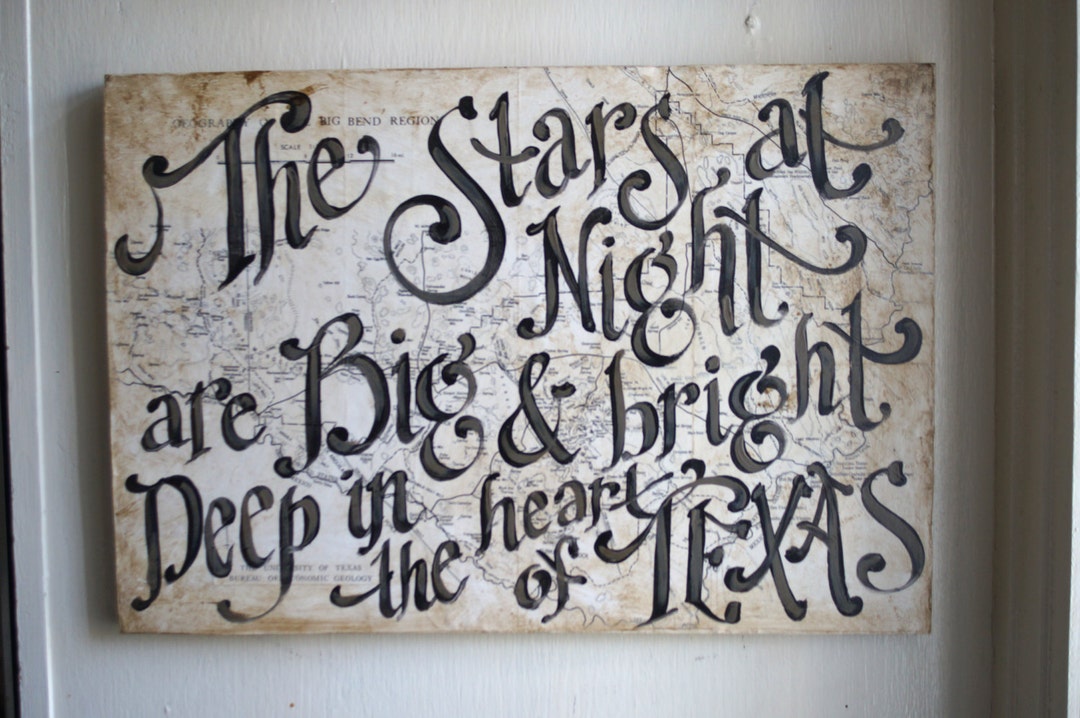 Deep in the Heart of Texas Map Sign - Fathers Day - Texas - Big Bend ...