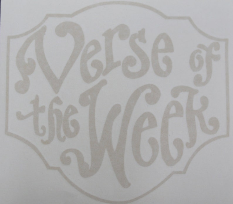 DIY Verse of the Week Vinyl Lettering Scripture Memory - Etsy