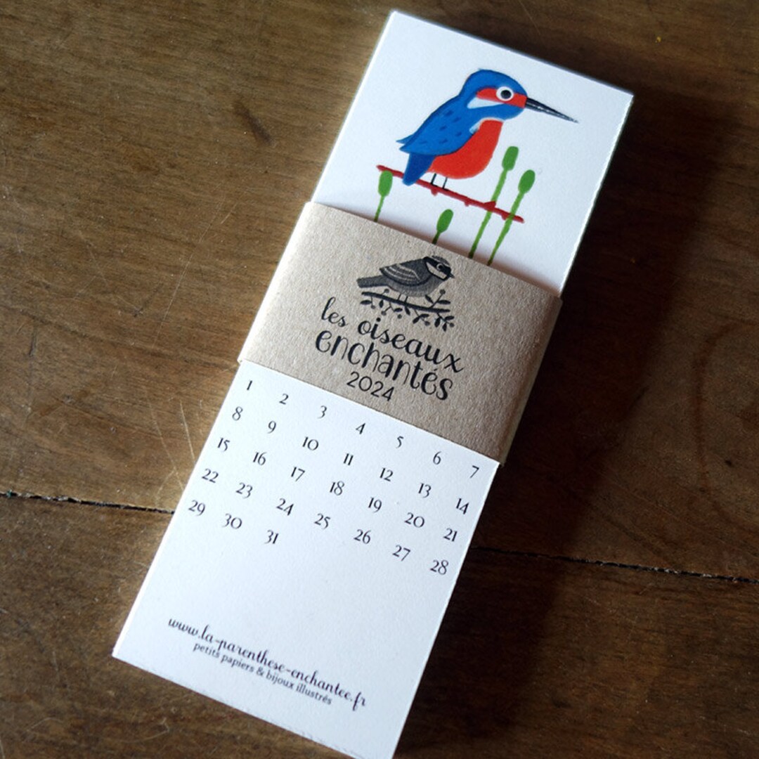 2024 Calendar Bookmark the Enchanted Birds - Etsy