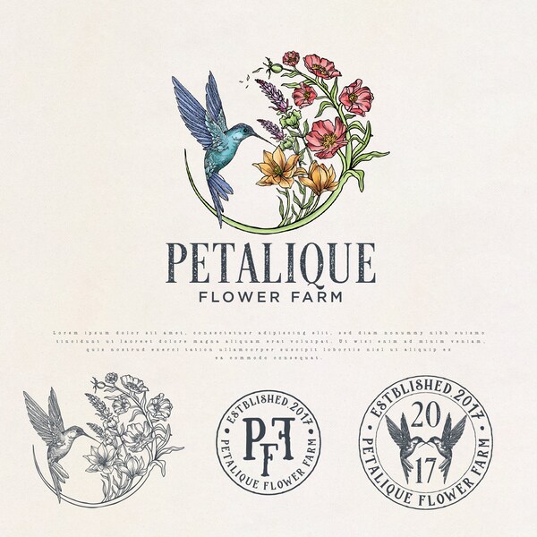 Flower Farm Logo - Etsy