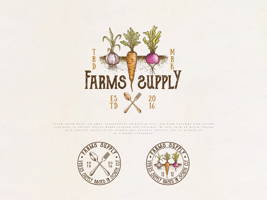 Vegetables Logo Design, Custom Vegetables Logo Design, Garden Logo ...