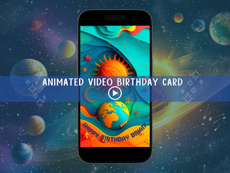 Animated Video Digital Birthday Card, Video Birthday Card, Animated ...