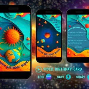 Animated Video Digital Birthday Card, Video Birthday Card, Animated ...