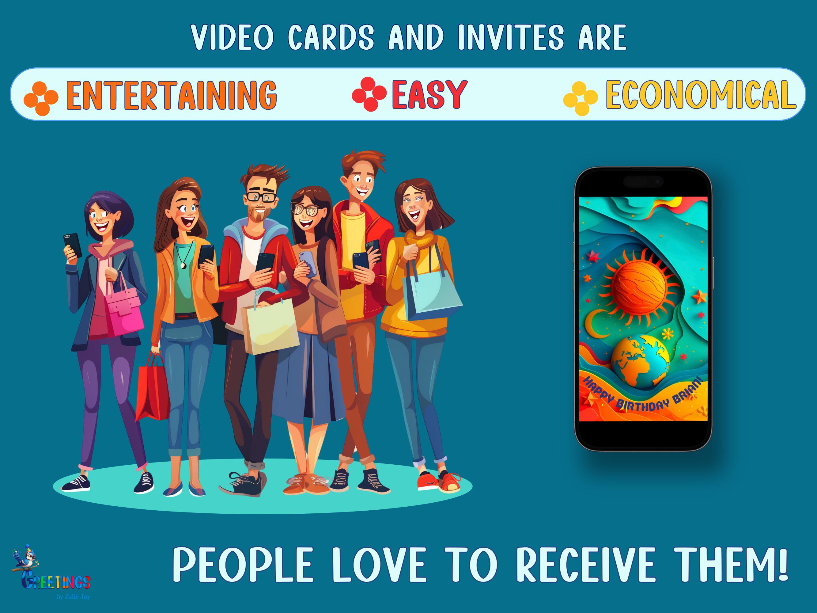 Animated Video Digital Birthday Card, Video Birthday Card, Animated ...